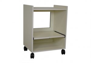 Custom Mobile Audio-Visual Cart w/ Pull Out Shelf – Action Laminates