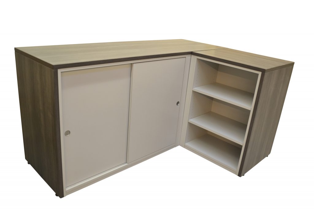 Sliding Door Storage Cabinet w/ Right Return – Action Laminates